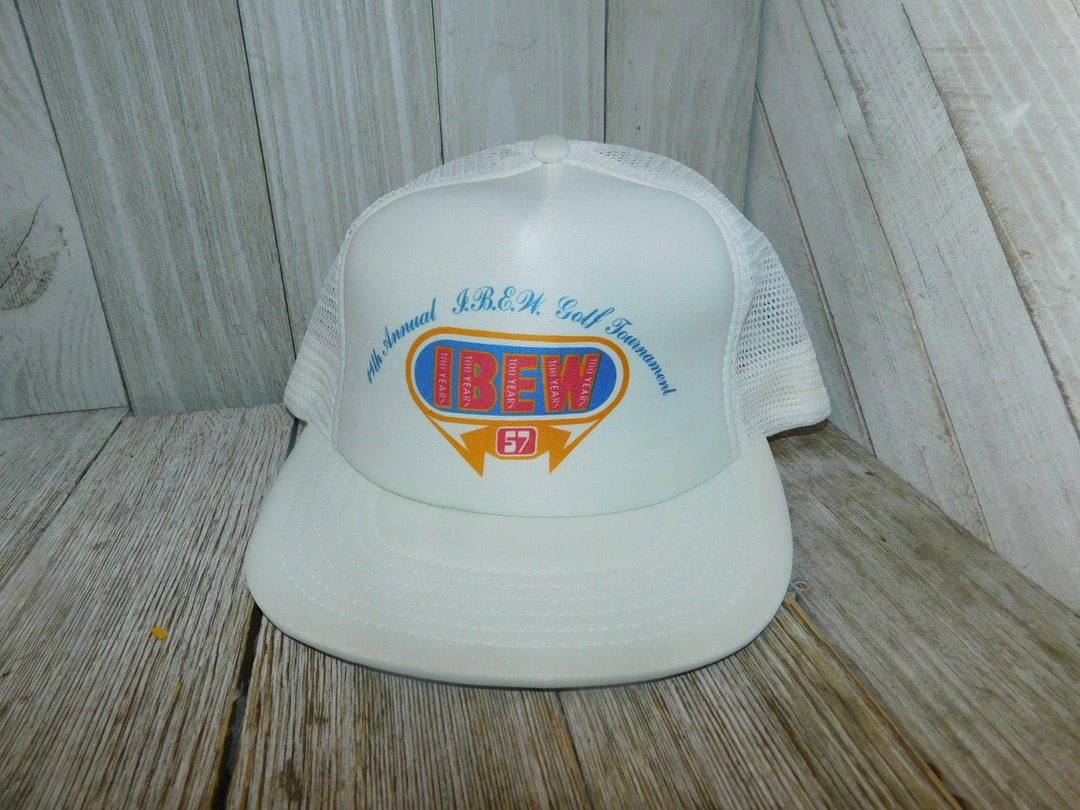 Vint White IBEW GOLF Tournament Baseball Cap, Baseball Cap, Vtg ...