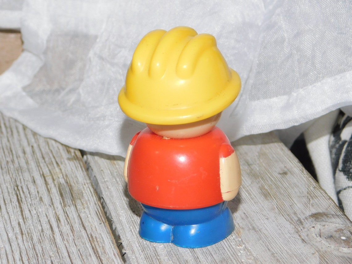 Construction Worker Guy Toy Person Vintage Toy People Toy - Etsy