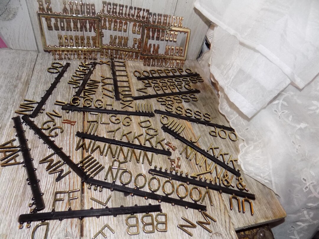 PLASTIC LETTERS Small Gold Color Letters, Scrapbooking, Cardmaking ...