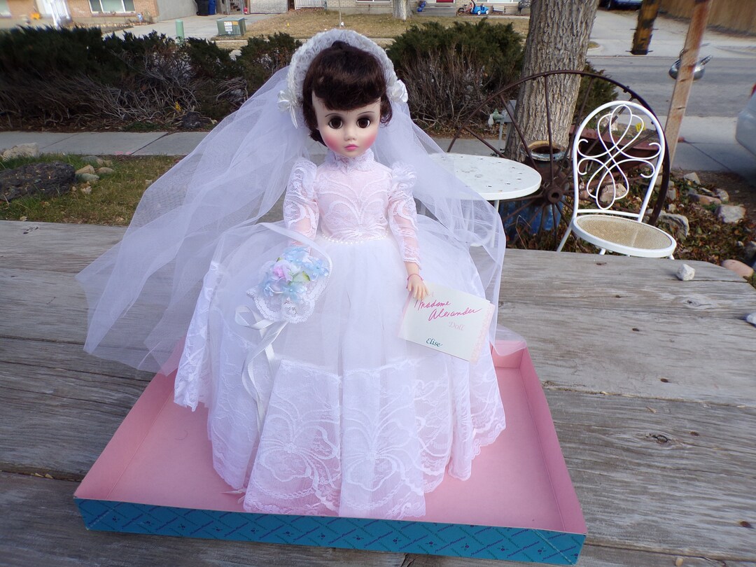 Madame Alexander ELISE Dk Haired Bride Doll W Box, Wedding, Collectable ...