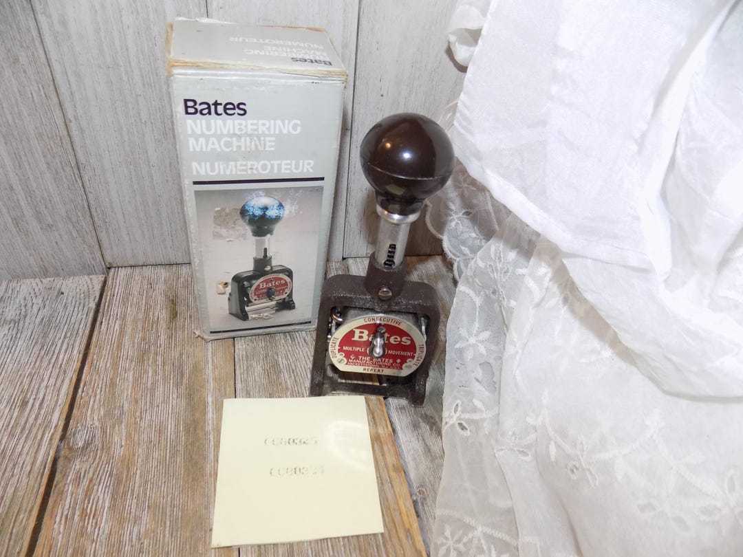 BATES NUMBERING MACHINE, Office, Work, Desk, School, Memories, Gift ...