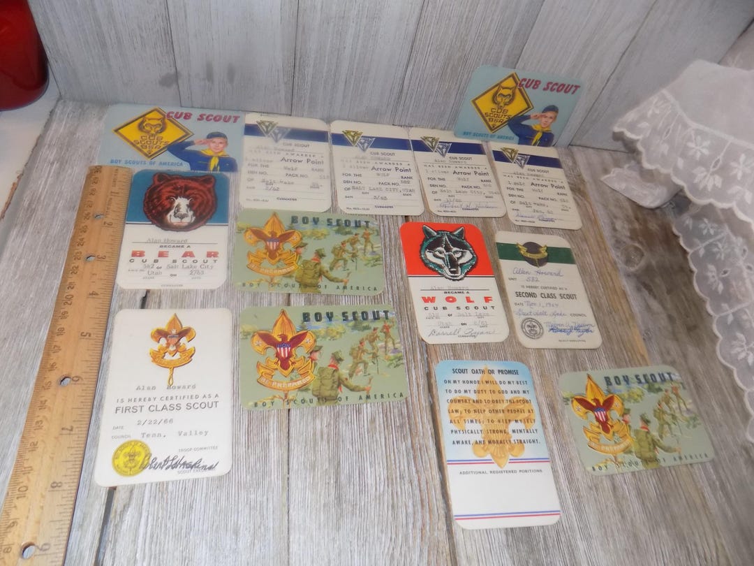 Boy Scouts of America Cub and Boy Scouts Cards, 1964 Ish Memories, Gift ...