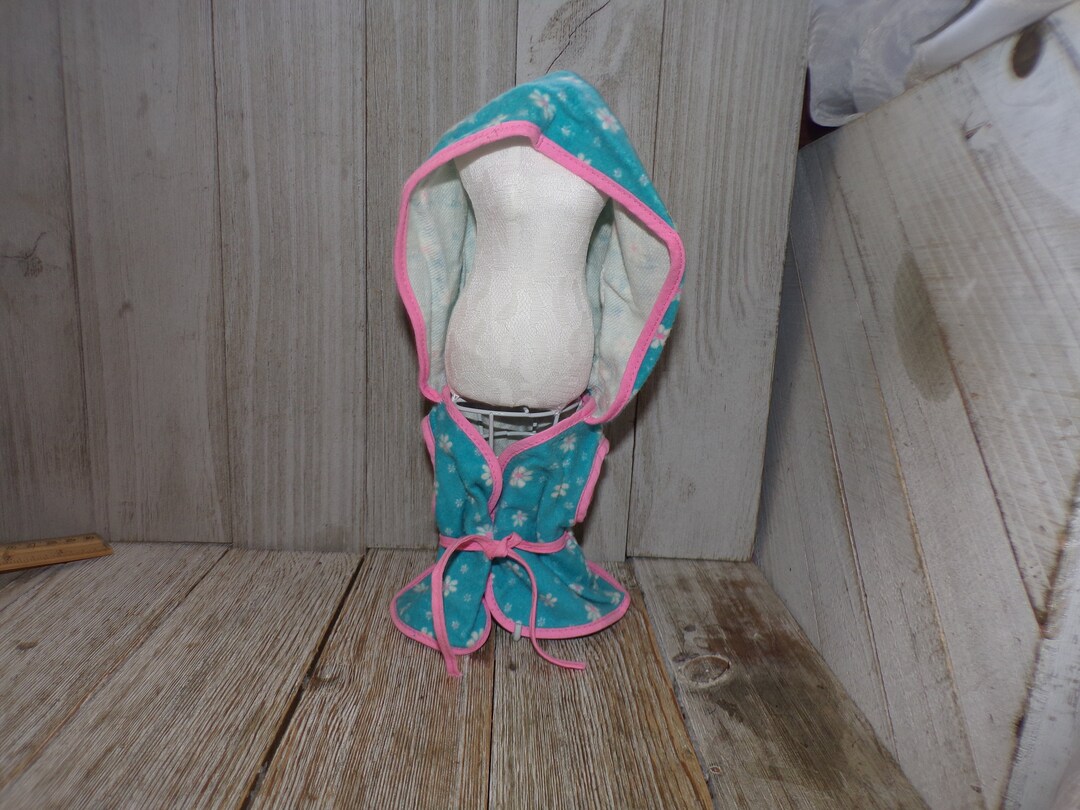 Vtg Doll Small Flannel Daisy Robe, Tie Doll Robe, Vint Doll Clothes ...