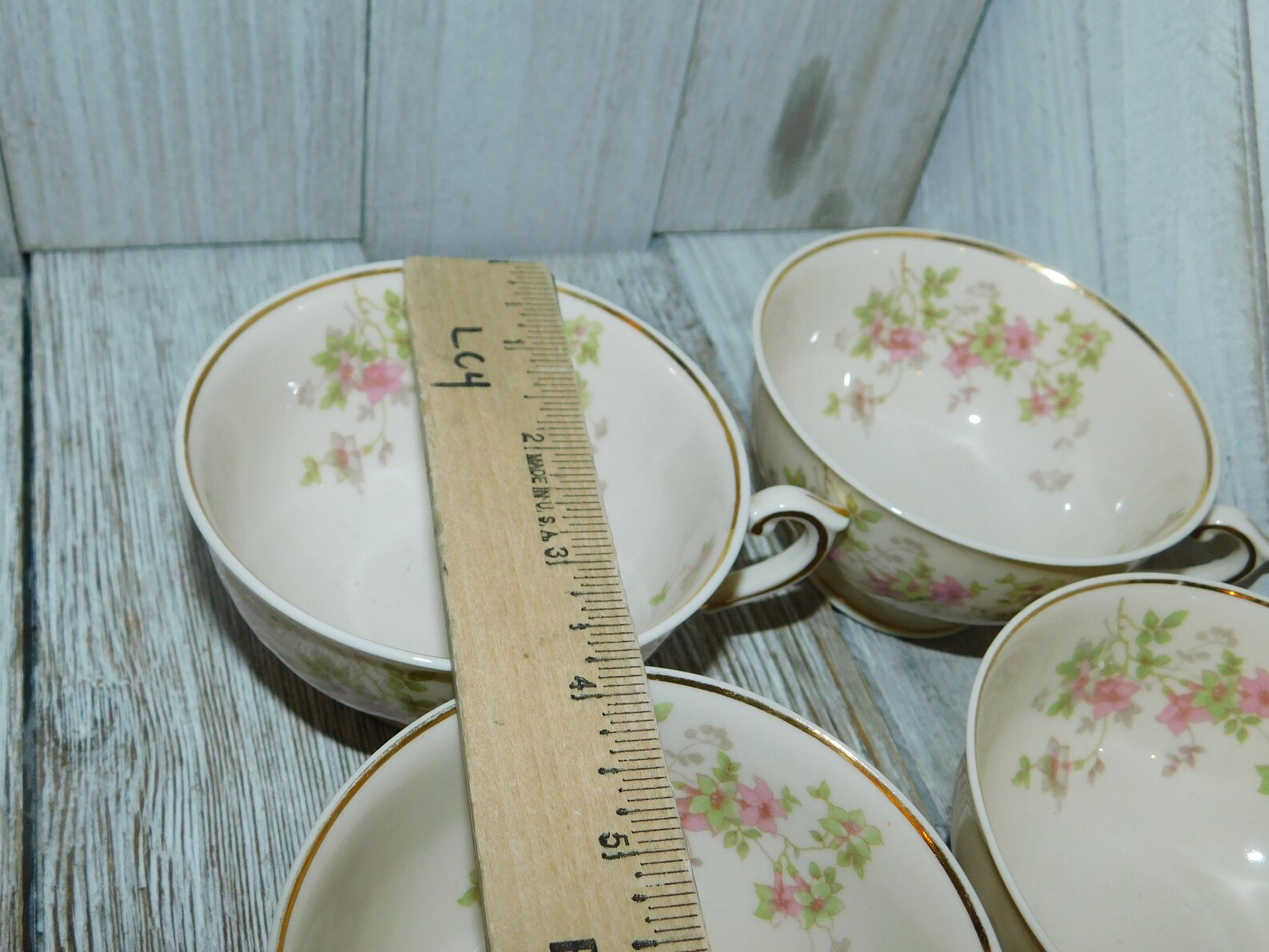 Vintage Light Pink Tea Cups Set of 4 Vintage China Tea Cups - Etsy