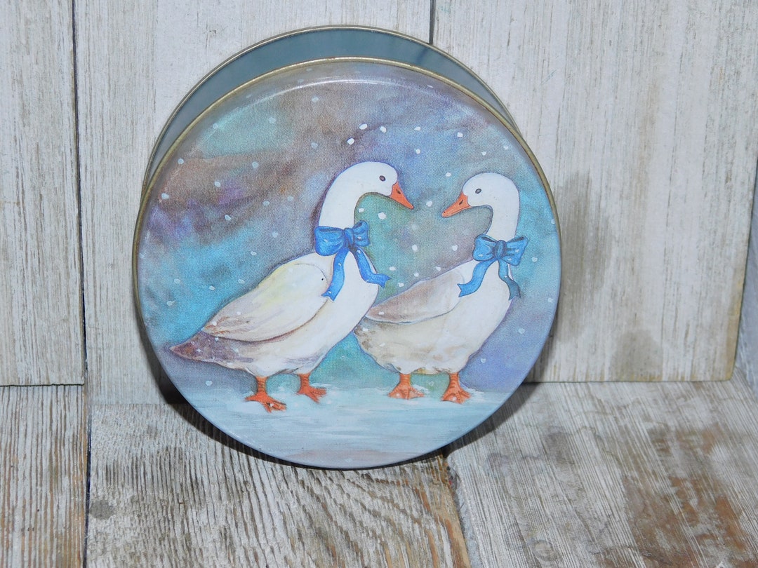 Vtg Goose Coasters in Tin, 80s Kitchen Decor Goose, Geese, Country ...