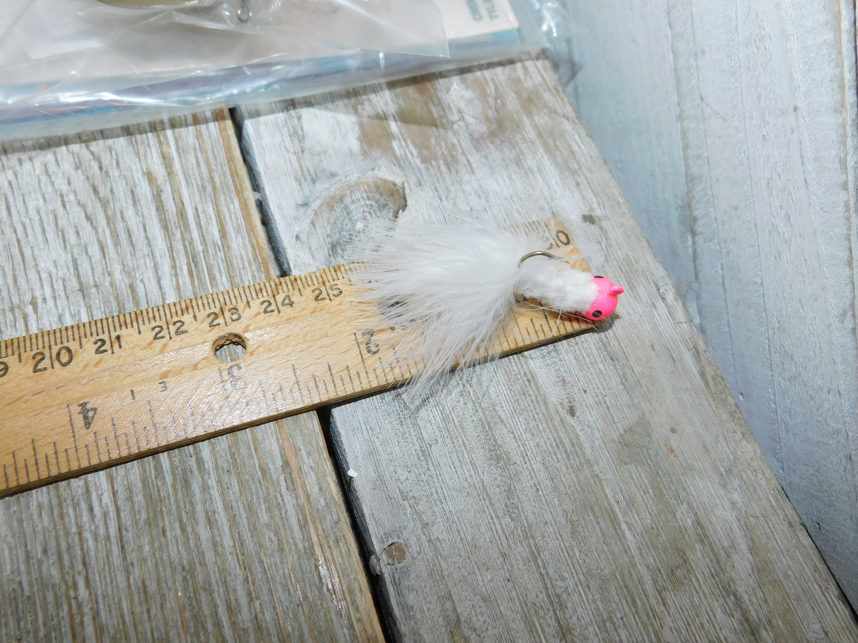 Vtg Bigger Fuzzy Pink Fish Hook Vintage Fish Hook Fishing | Etsy