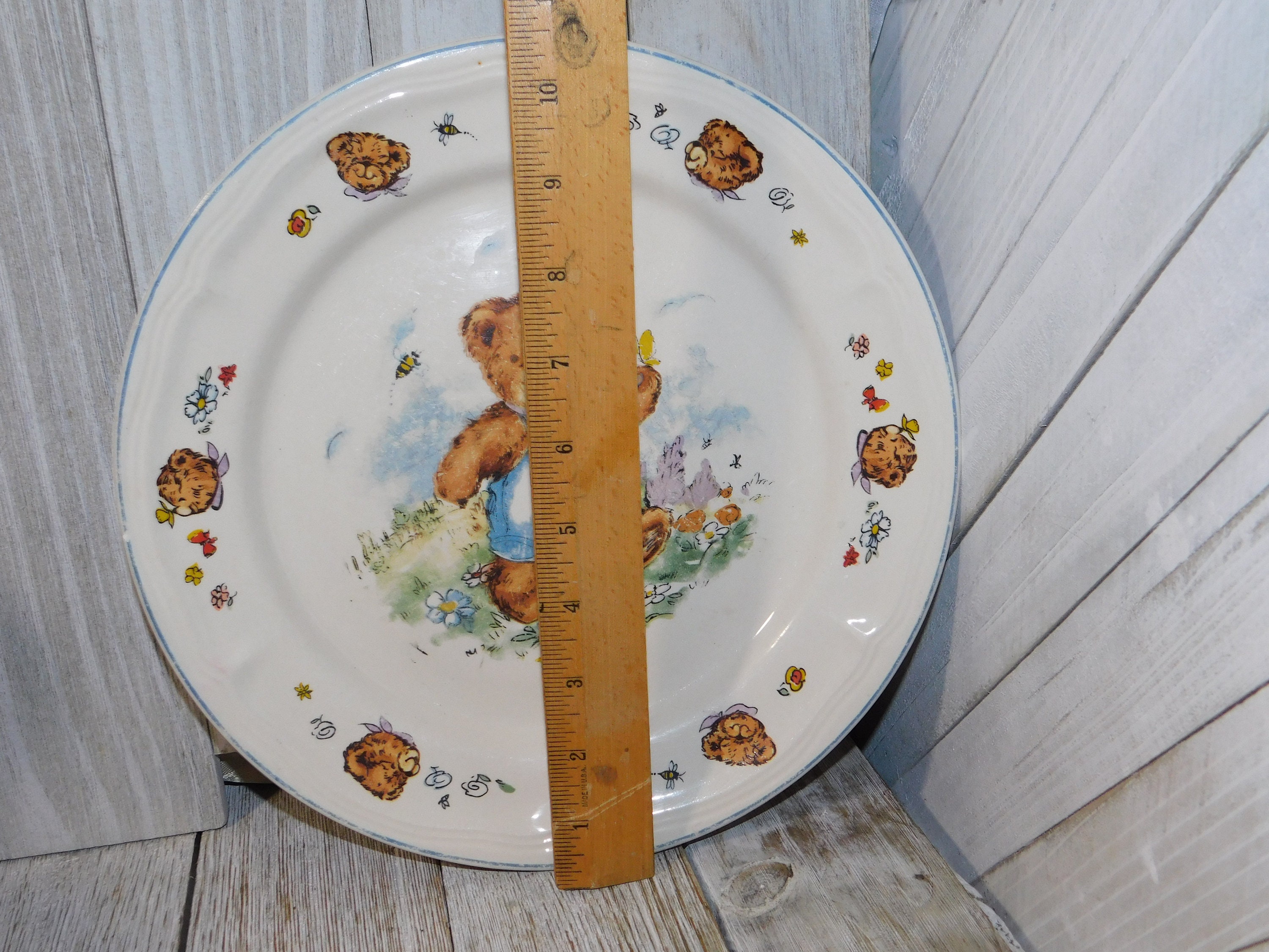 Kitchen & Dining Dining & Serving Plates Vintage Teddy Bear pLate ...