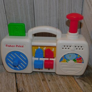 Vtg Fisher Price 1991 Musical Boom Box Radio Preschooler Toys Fisher ...