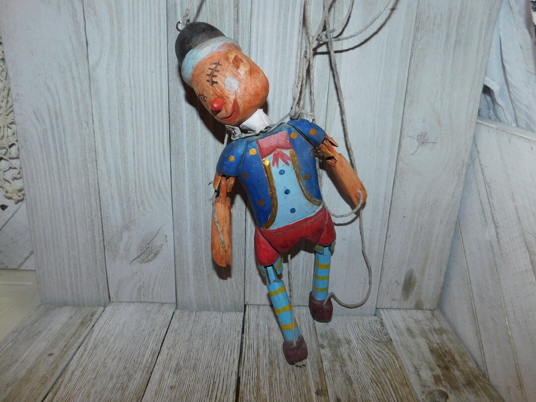 Wooden Puppet Marionette, Vintage Puppet, Wood Puppet, Gift Idea ...