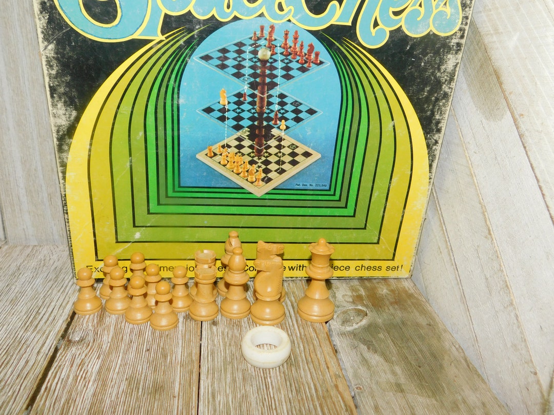 Vintage Space Chess Natural Wood Game Board ONLY, GAME PARTS, Vintage ...