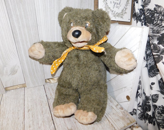 Bingo Bear Talking Bear Puppet 80s, Vintage Bingo Talking Teddy Bear No ...