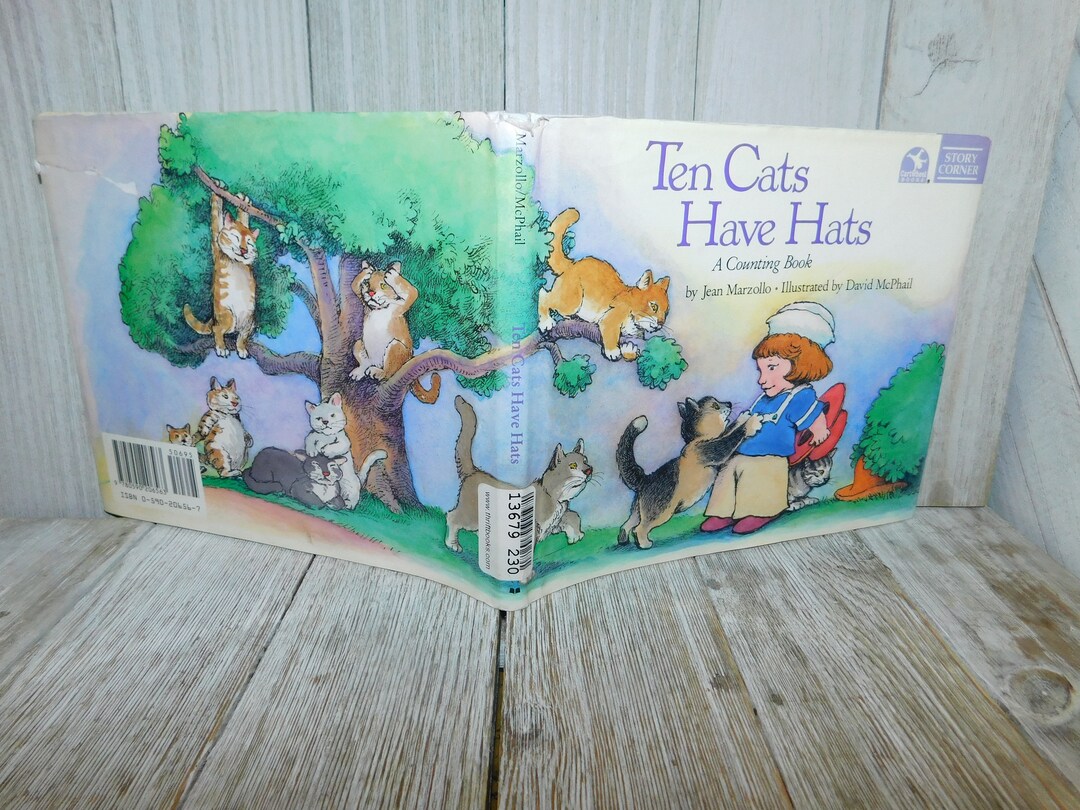 Ten Cats Have Hats A Counting Book 94, Preschooler Book, Vintage ...