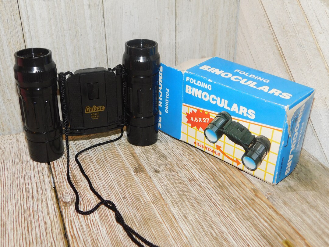 Vintage Folding Binoculars in Box, Camping, Hiking, Outdoors, Spying ...