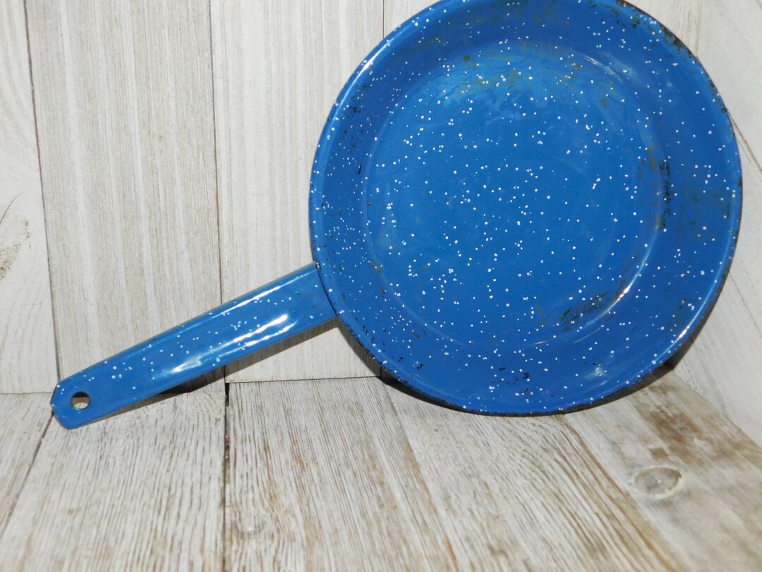 Enamel Small Pan, Vintage Enamel Pan, Kitchen Décor, Country Décor ...
