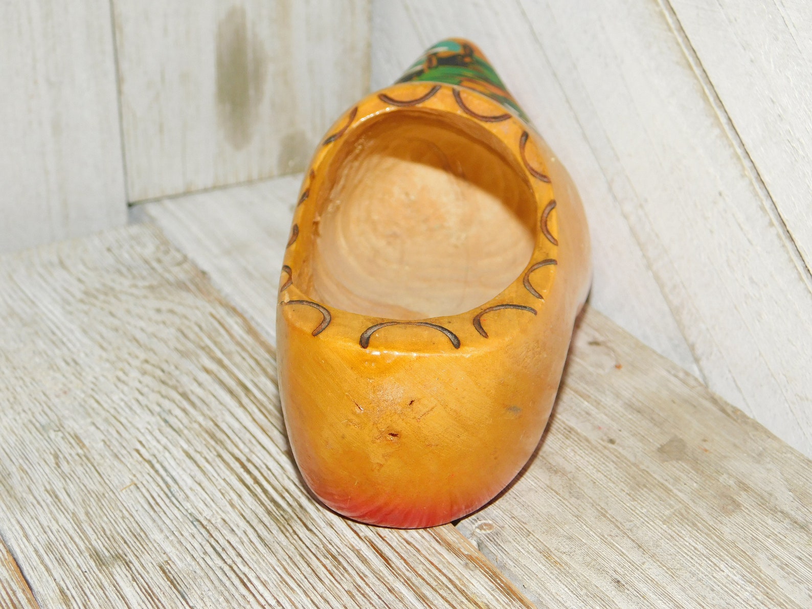 Hand Painted Wooden Dutch Shoe Wood Shoe Vintage Dutch Shoe - Etsy