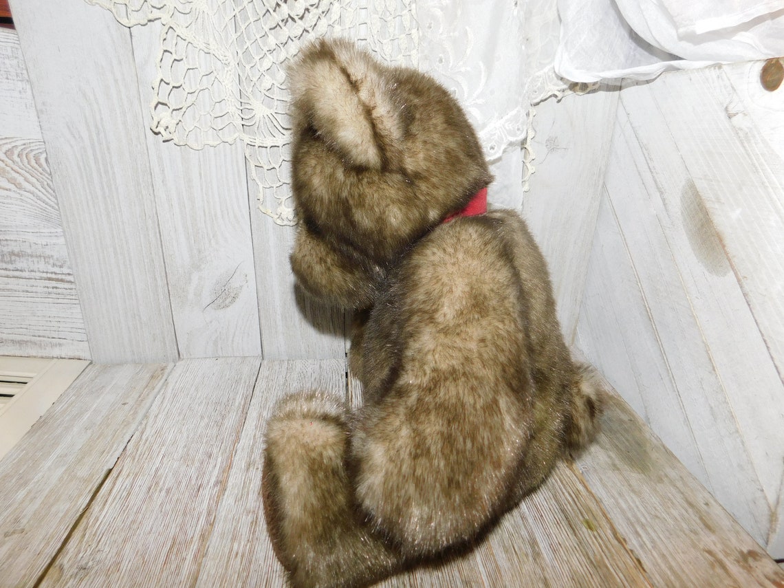 Danny Teddy Bear Plush Russ Berrie Furry Bear Vintage Stuffed Bearvtg ...