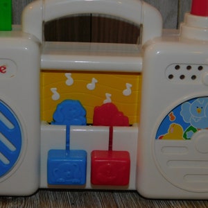 Vtg Fisher Price 1991 Musical Boom Box Radio Preschooler Toys Fisher ...