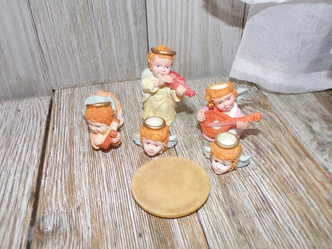 Vtg Angel Practical Tea Set, Miniature Tea Set, Teapot, Cups, Creamer ...