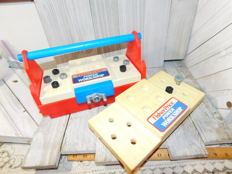 Fisher Price Power Work Toy Tool Box 1986 Vintage Fisher - Etsy UK