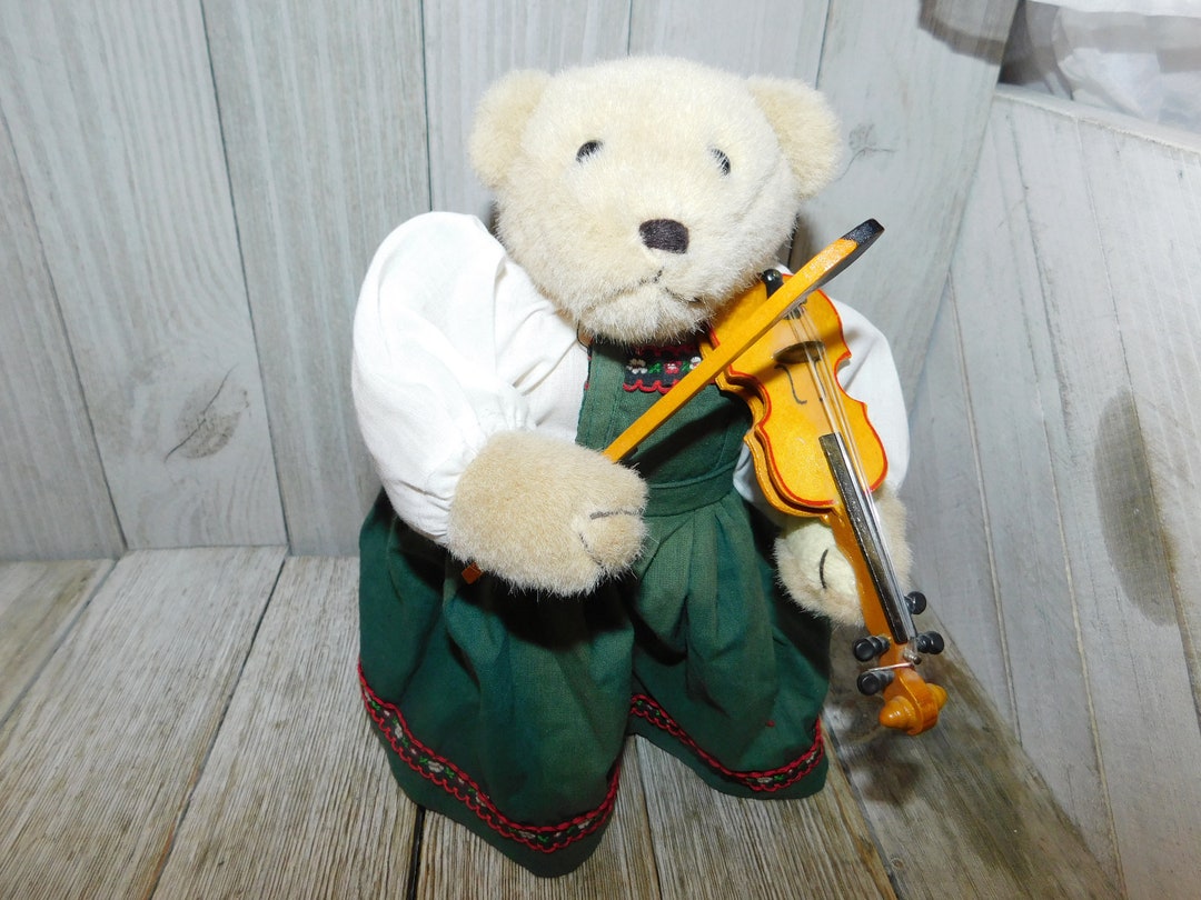 Vtg Violin Playing Bear Music Box Violin Music Box Vintage - Etsy
