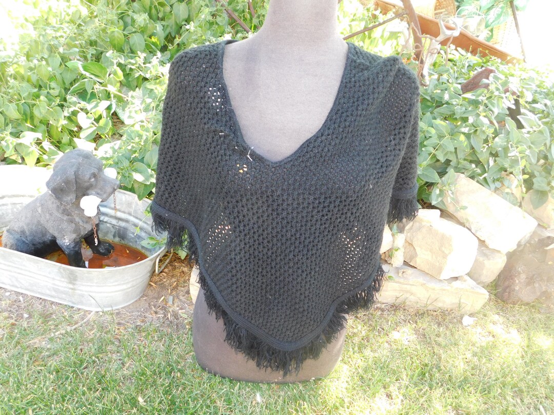 Poncho, Little Girl Black Poncho, Little Girls, Little Girls Clothing ...