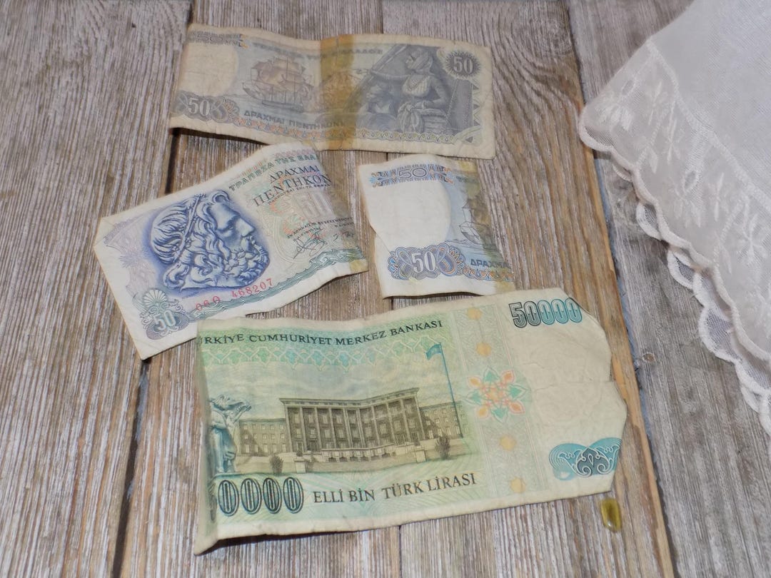BANK NOTES Bills Turkey 50000 Lira 1970 1995 Elli Bin Turk Lirasi ...