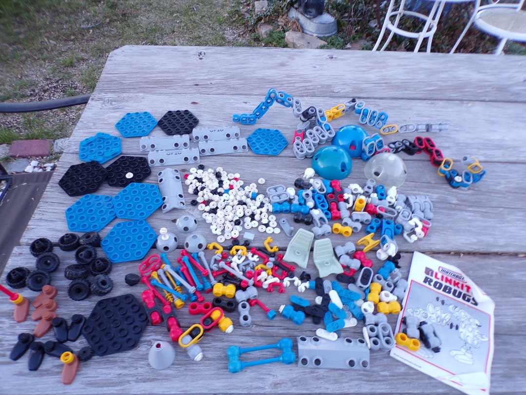 Linkits Robugs Big Set Vintage Building Toys Match Box Linkits Robugs ...