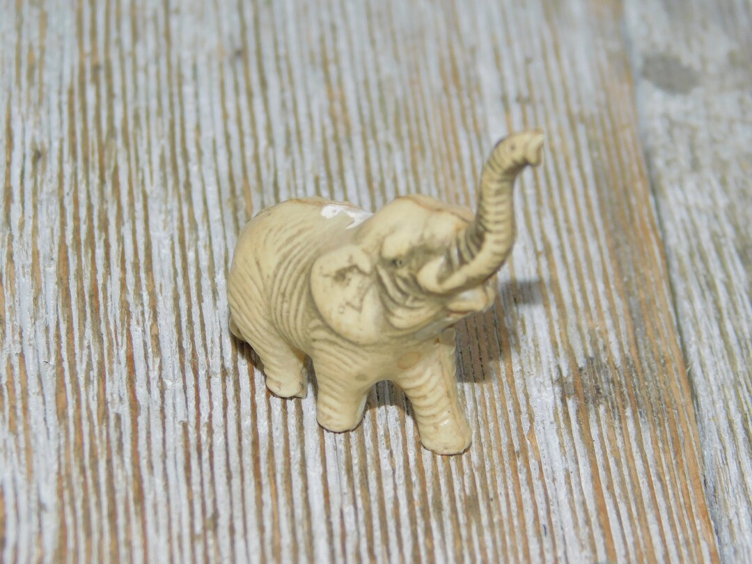 Vintage Tiny Toy Elephant, Mini Elephant, Plastic Toy Elephant ...