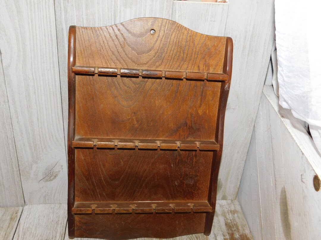 Spoon Rack Wooden, Holds 18 Spoons, Vintage Home Decor Kitchen Decor ...