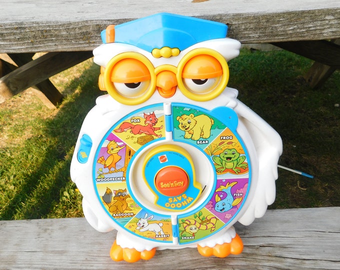 Whooo Says Owl See N Say Mattel, Vintage Mattel See N Say, Owl See N ...