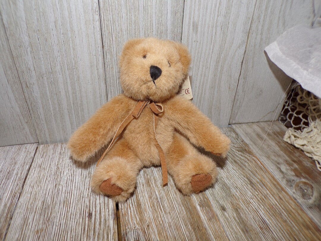 Russ Teddy Bear, Jointed Small, Miniature Plush Bear Vintage Toy Brown ...