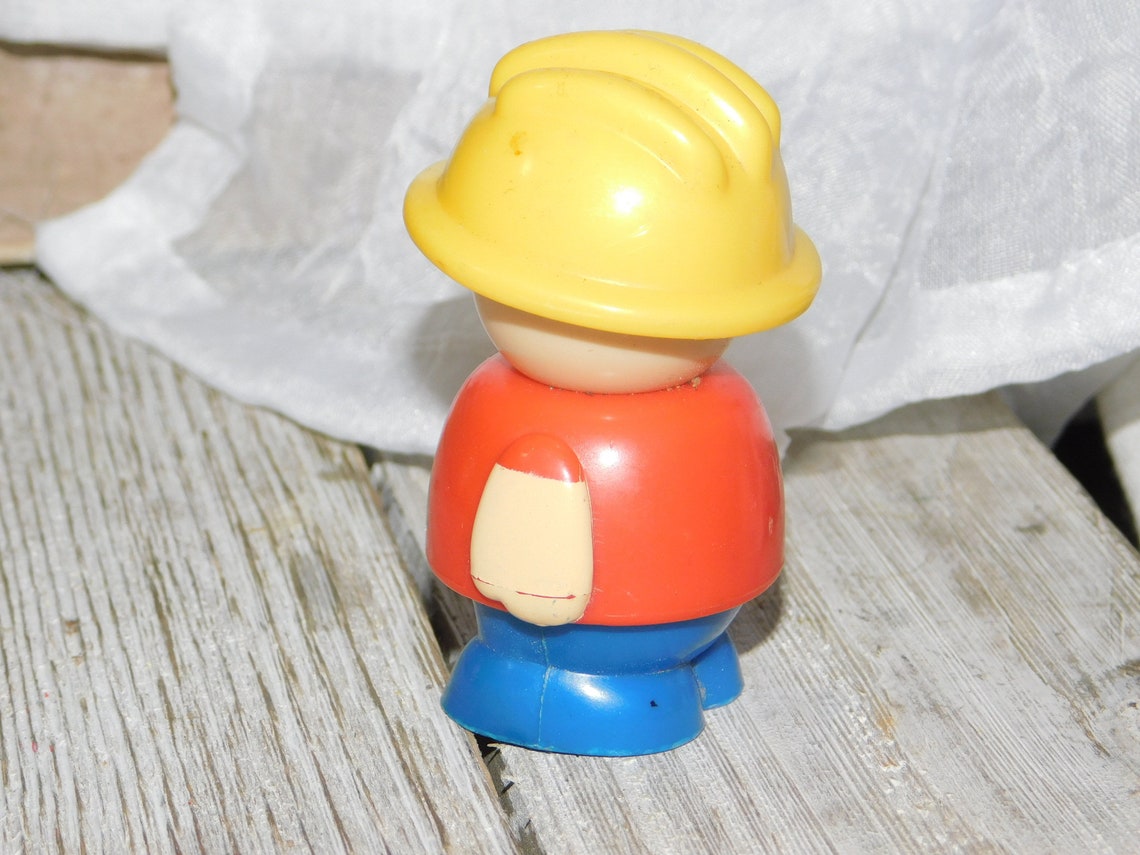 Construction Worker Guy Toy Person Vintage Toy People Toy - Etsy