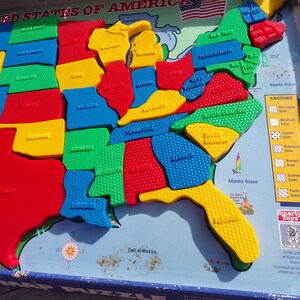 United States Magnet Map Game PIECES ONLY, 1992 Magnet Game ...