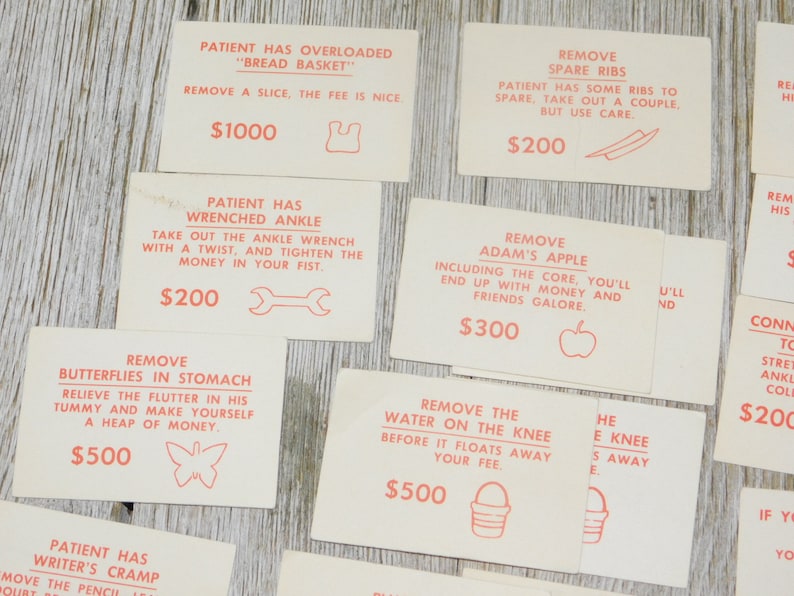 Operation Game Playing Cards Doctor and Specialist's | Etsy