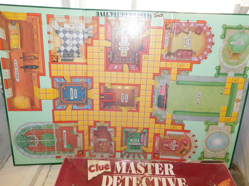 Vintage Master Clue Game GAME BOARD ONLY 1988 Replacements - Etsy