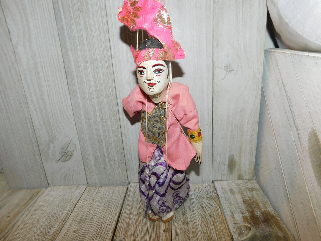 Wood Puppet, Marinette, Vintage Puppet, Wood Puppet, Gift Idea, Puppet ...