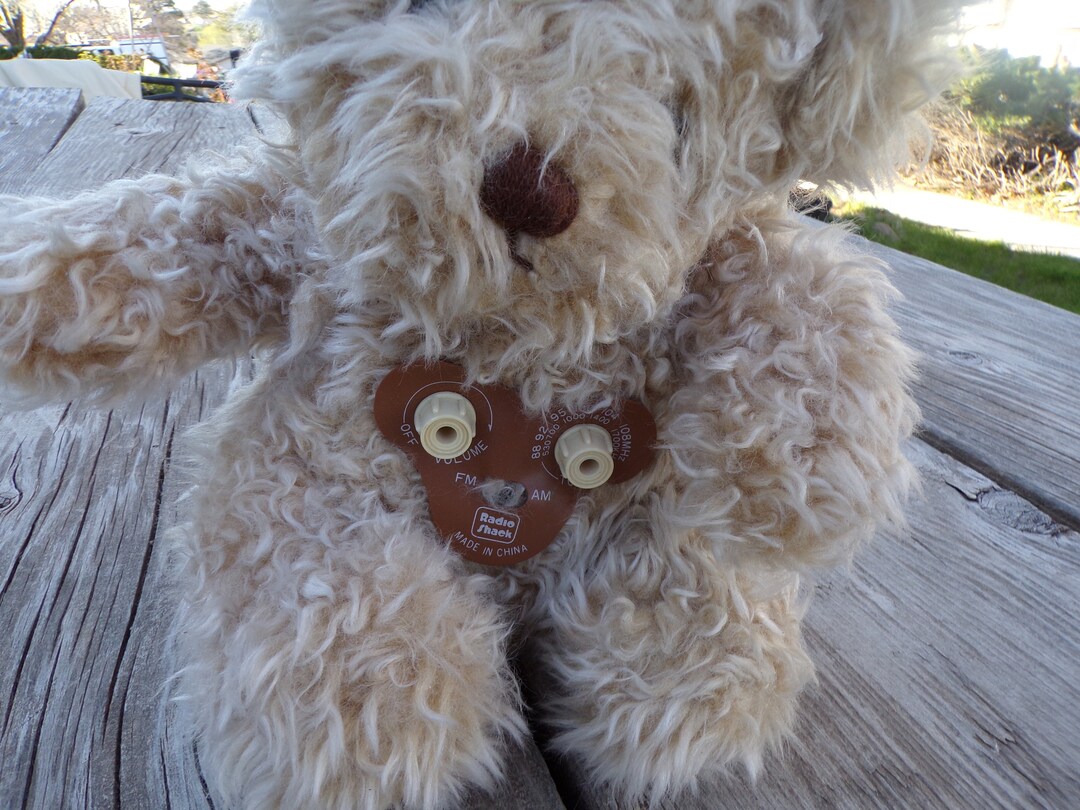 Bear Radio, Plush Bear Radio, Stuffed Bear Radio, Vintage Toys, Bear ...