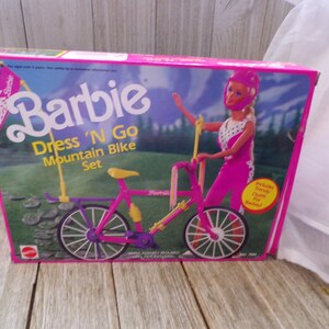 Barbie Dress N Go Mountain Bike Set W 2 Helmet 1991, Barbie Bike Set, W ...