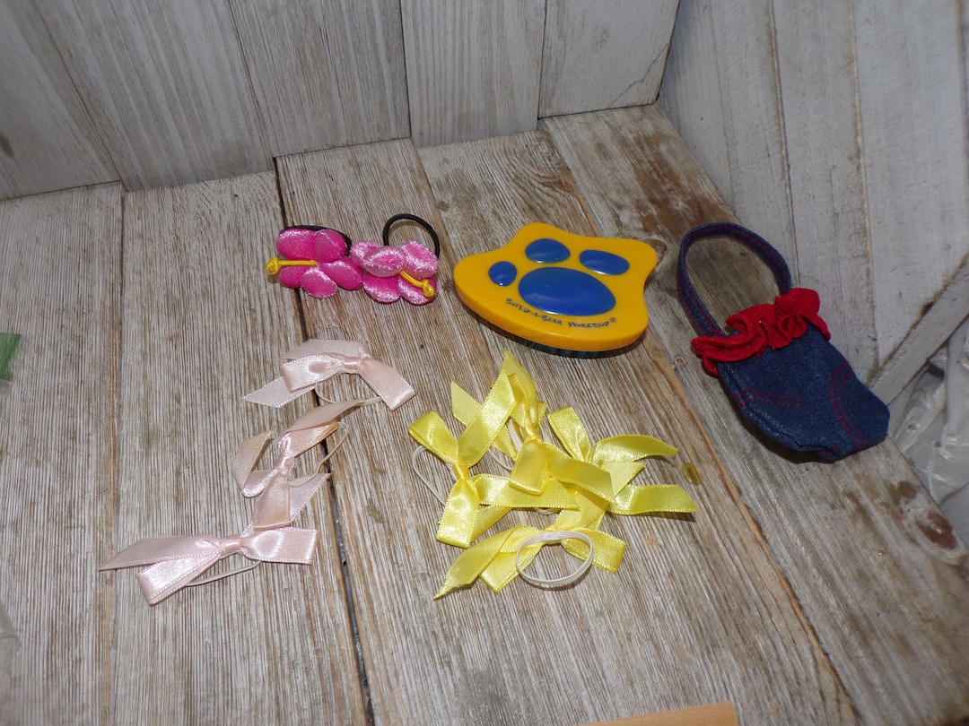 Build A Bear Clothing, Bear Clothes, Brush, Bows, Ribbons, Purse, Doll ...