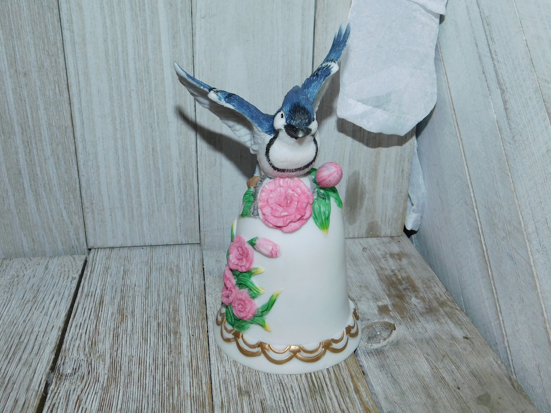 Blue Bird Bell Music Box, Vintage Bird Music Box, Vintage Music Box ...