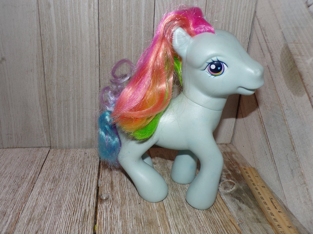 My Little Pony, Hasbro Toys, Blue My Little Pony With Rainbow, Vintage ...
