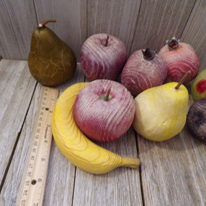 FAKE Fruit Foam Wood Looking Fruit, Vtg Fruit, Bowl Fillers ...