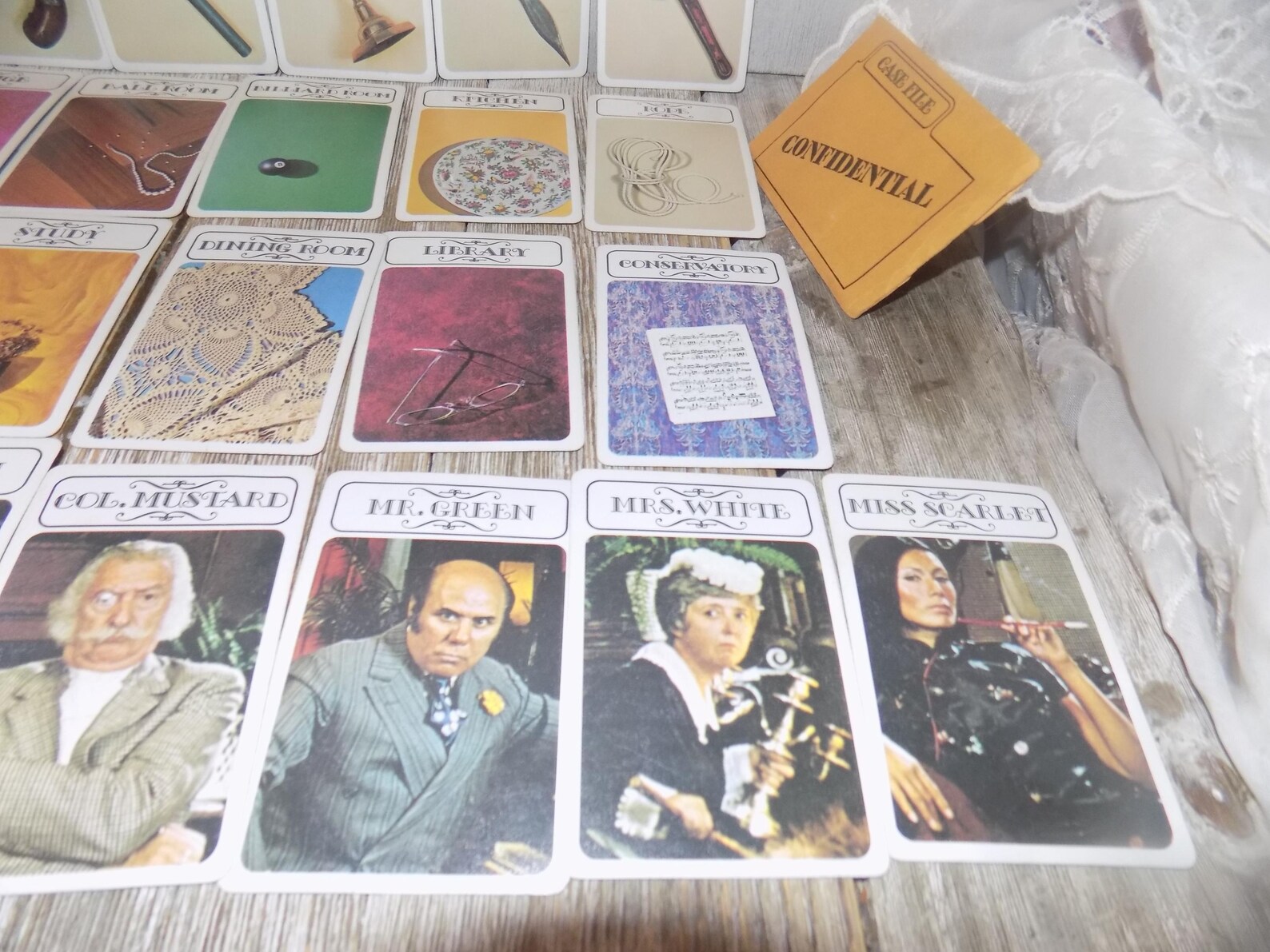 CLUE REPLACEMENT Cards ONLY, Game Pieces, You Pick Listing, Memories ...