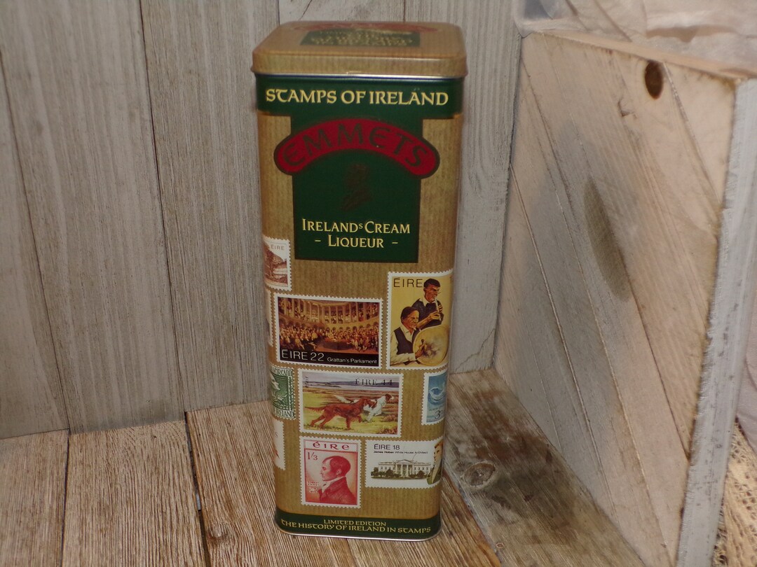 EMMETS Tin Can, Scamps of Ireland, Ireland Cream Liqueur, Vtg Tin ...