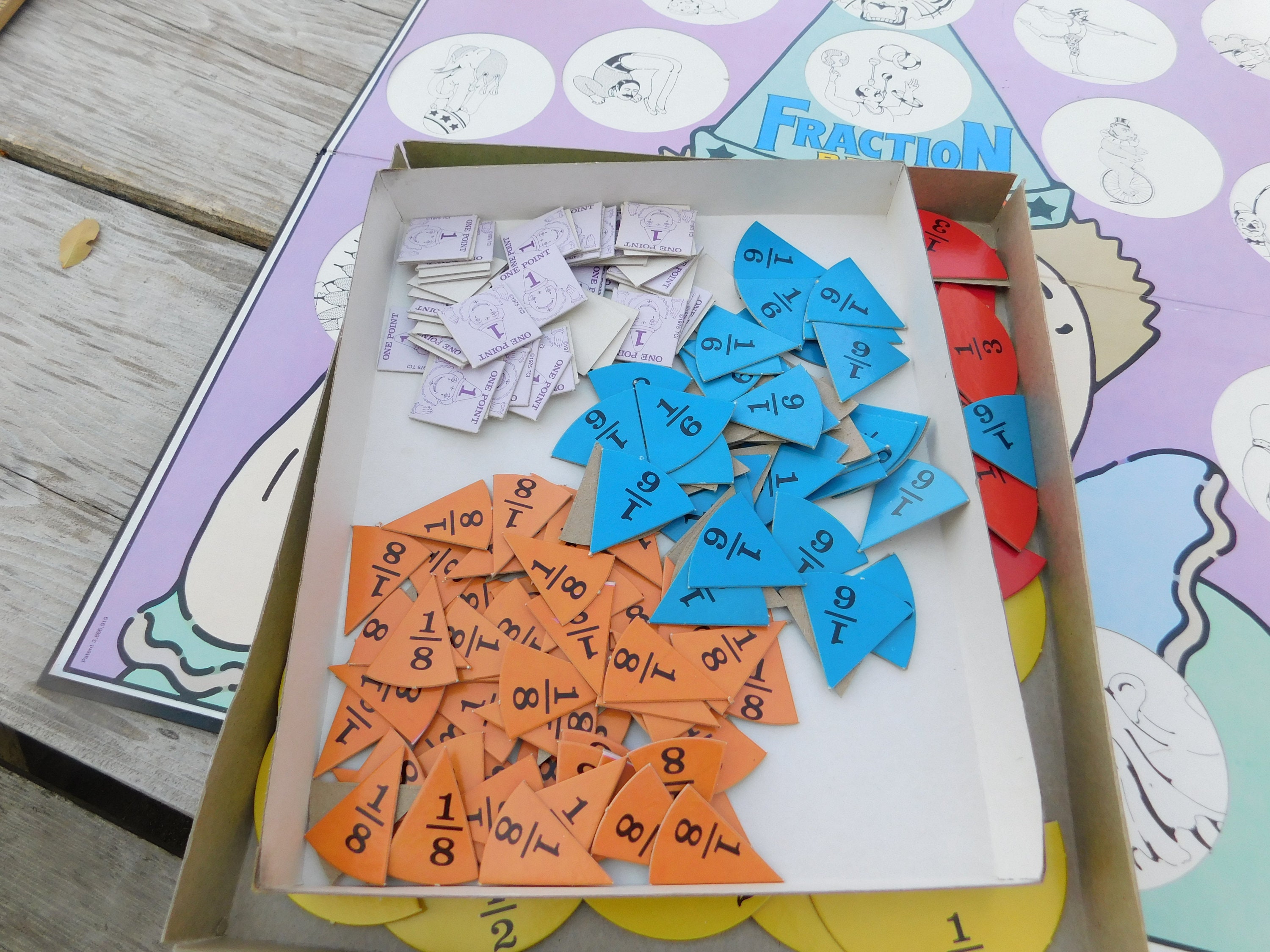 Fraction Bros Circus Board Game 1973, Fraction Board Game ...