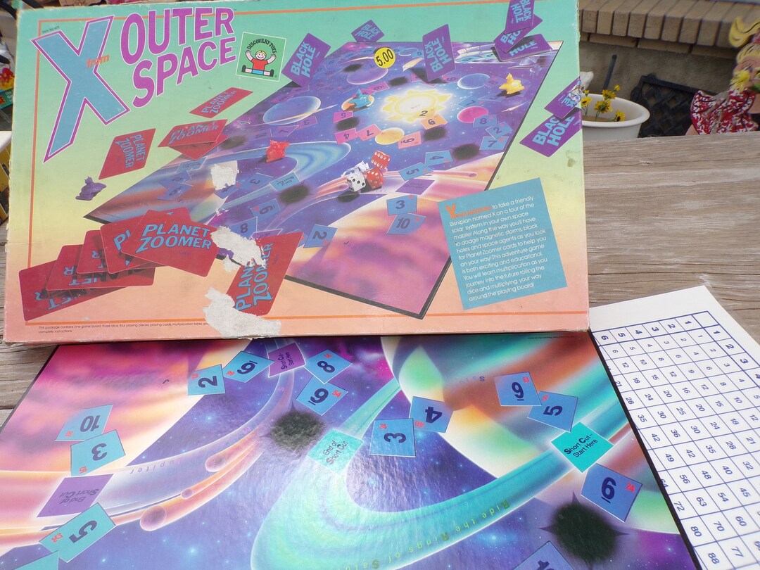 Vtg Outer Space Game PARTS Math Sheet, Instructions, Black Hole Cards ...