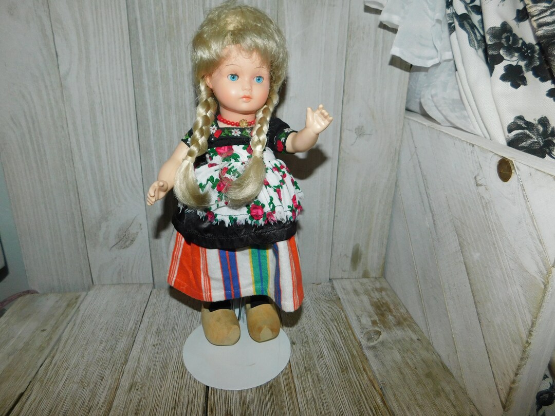 Vtg Sweet Little Dutch Doll With Wooden Shoes, Vintage Dutch Doll, Doll ...