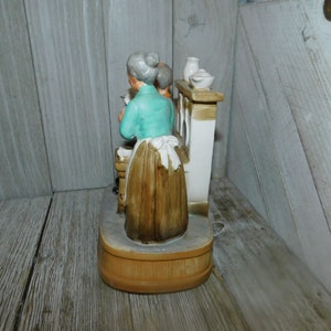 Grandpa and Grandma Ceramic Music Box, Precious Love, Vintage Music Box ...