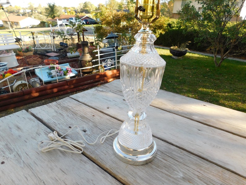 Vintage Crystal Table Lamp Vintage Lamp Crystal Home Decor - Etsy