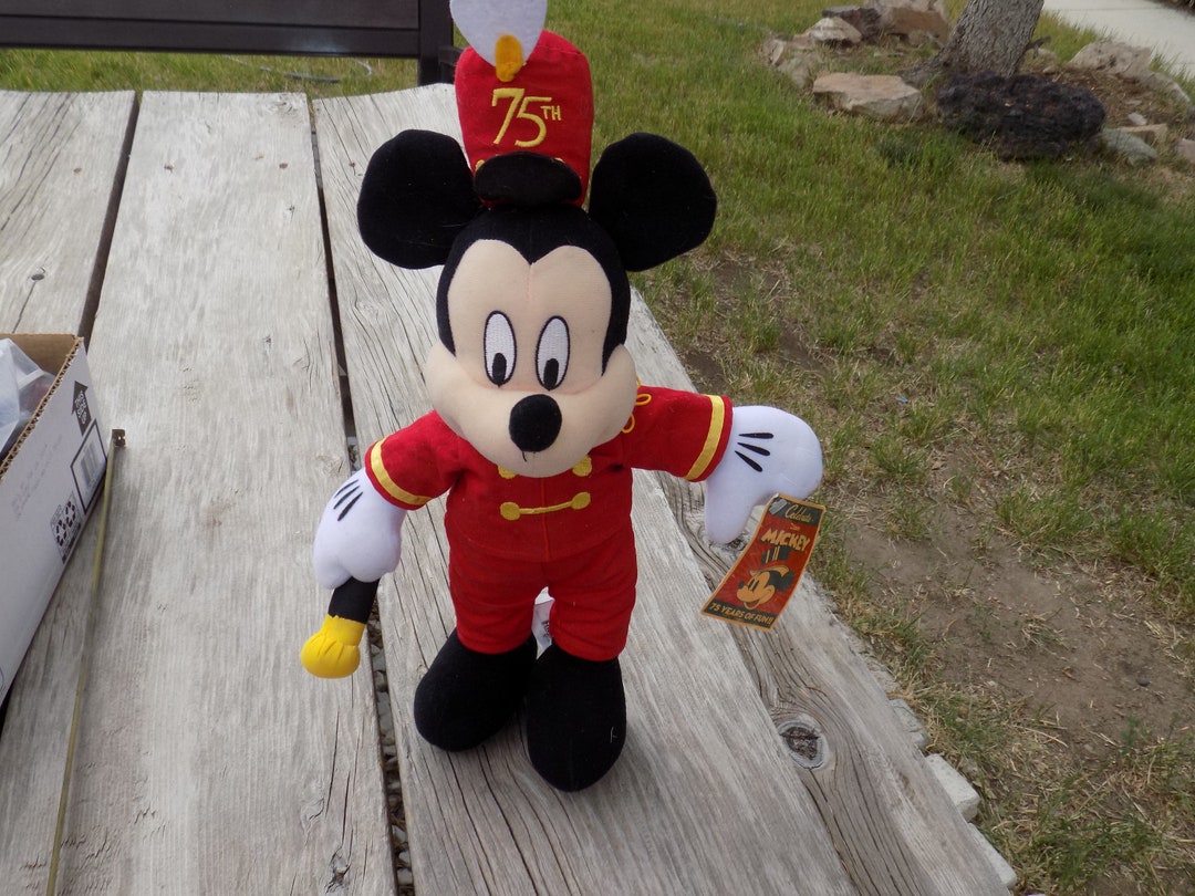 DISNEY 75 Years Fun Marching Band Leader Mickey Mouse Conductor Plush ...